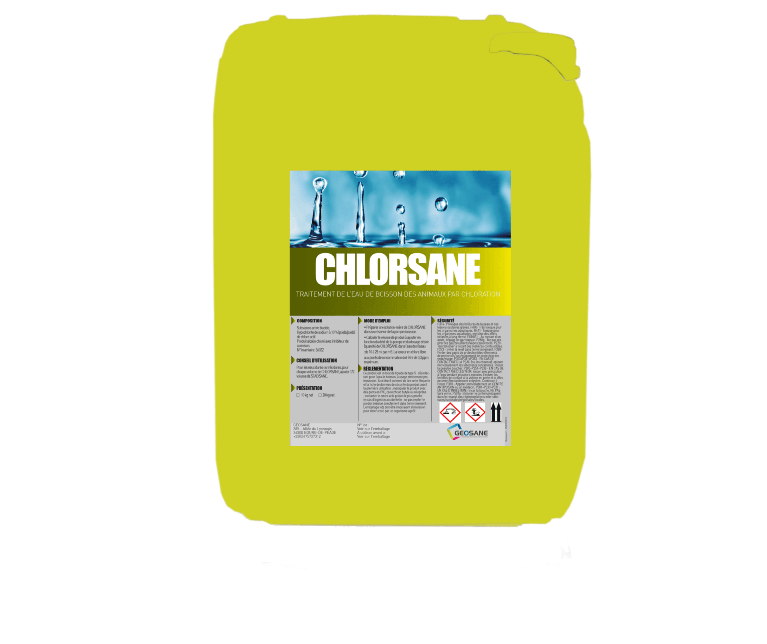 CHLORSANE | Produit d'élevage Géosane